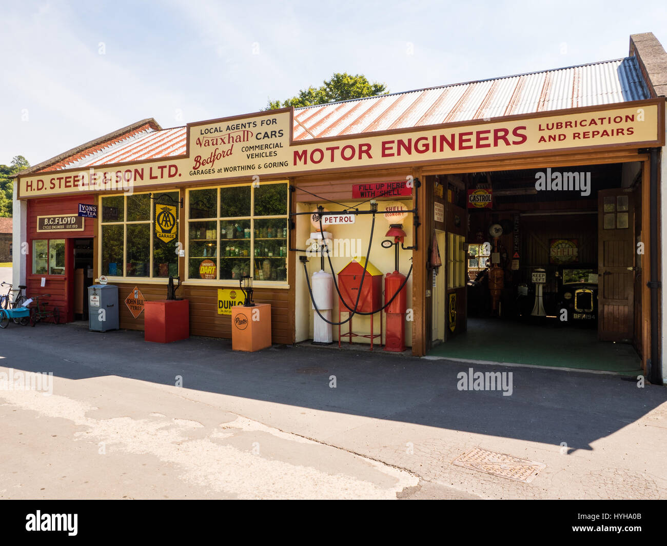 Vintage Cycle Shop and Petrol Station Amberley Museum Amberley West ...