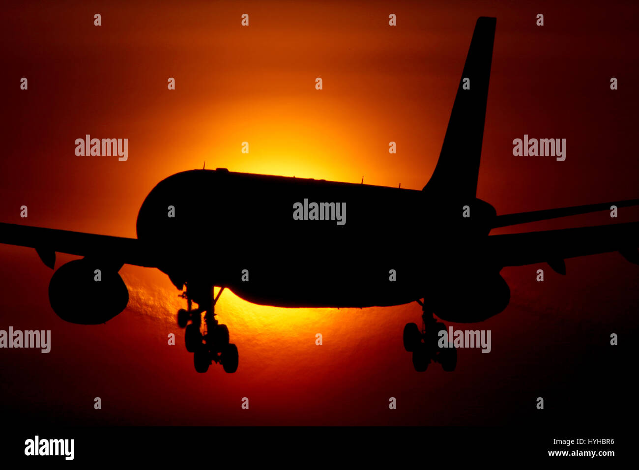 Airbus A330 passenger airplane crossing the sun Stock Photo - Alamy