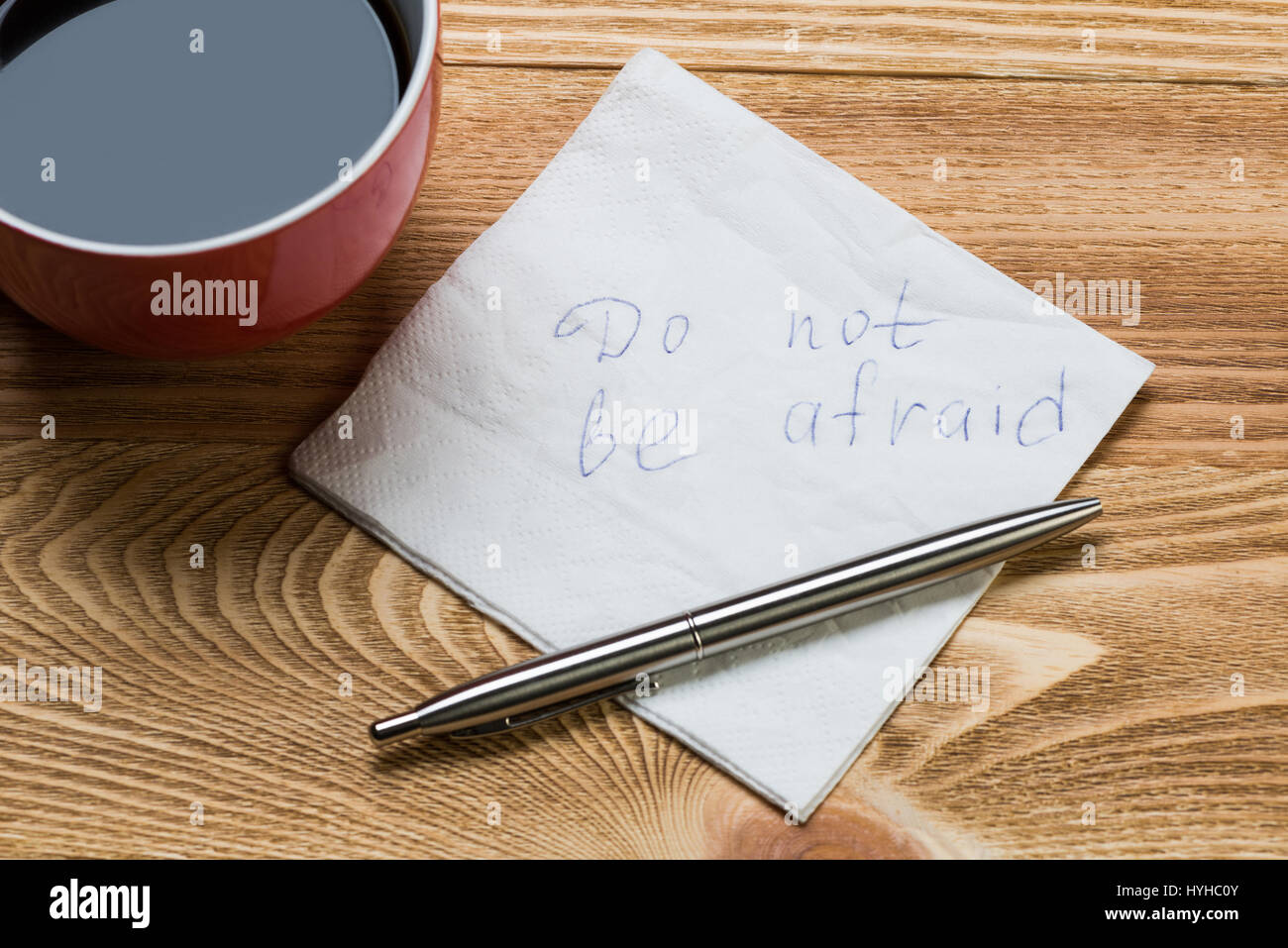 Romantic message written on napkin Stock Photo - Alamy