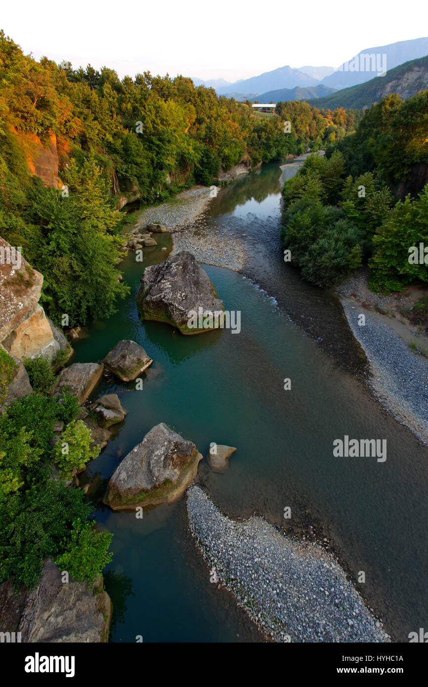 The valley of the Mati River in Albania Stock Photo - Alamy