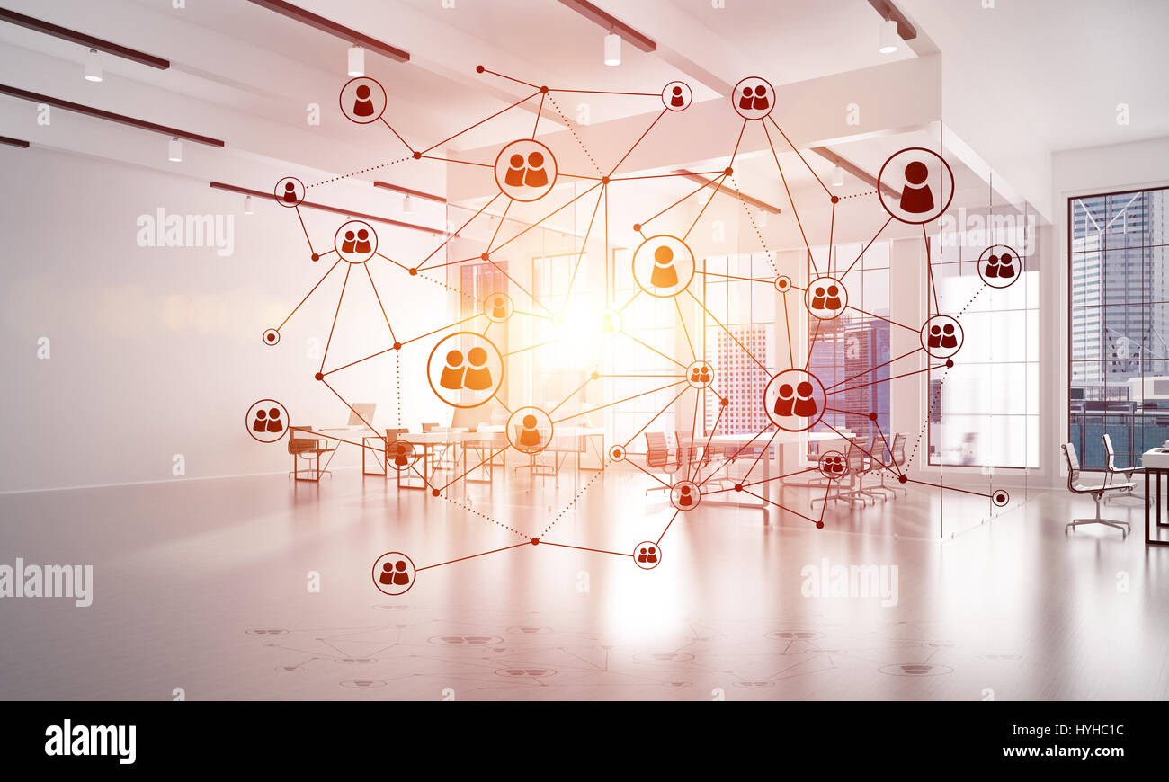 Networking and wireless connection as concept for effective modern ...