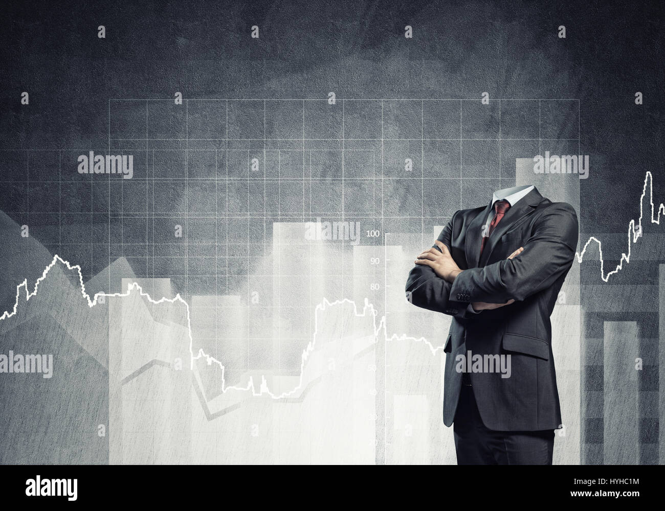Businessman without head Stock Photo - Alamy