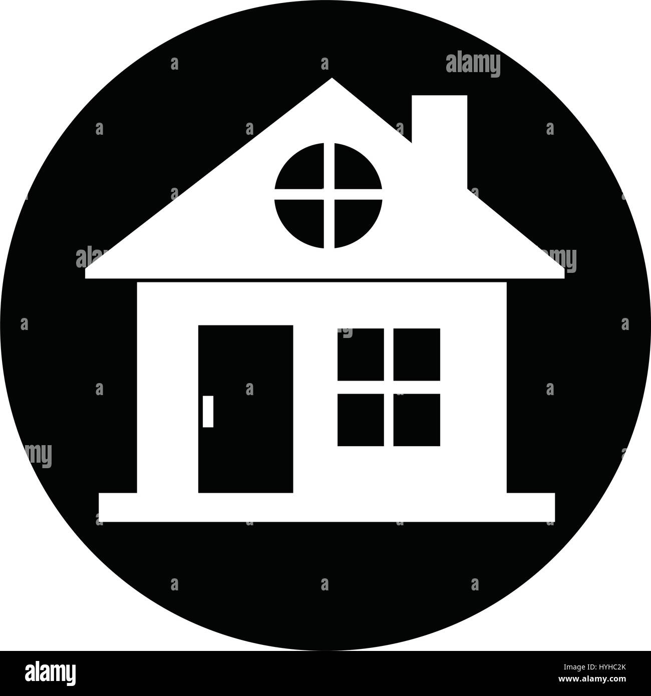 House icon in circle Stock Vector Image & Art - Alamy