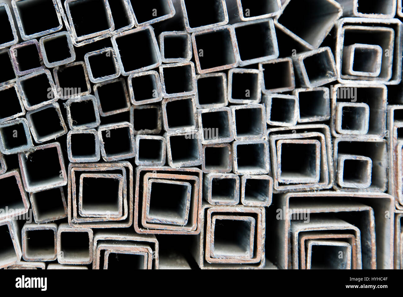 Cross-section of industrial metal pipes Stock Photo - Alamy