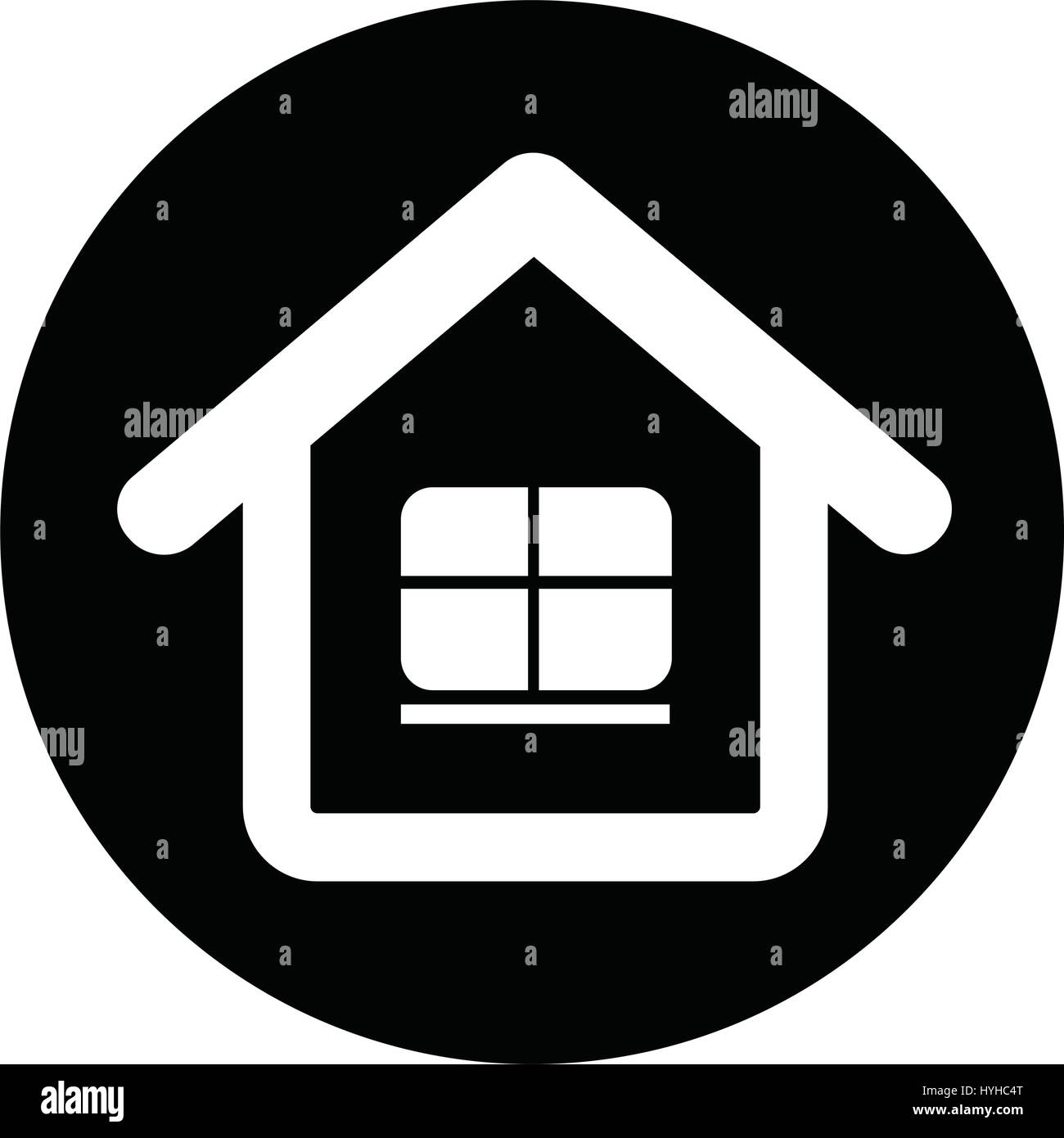 House icon in circle Stock Vector Image & Art - Alamy