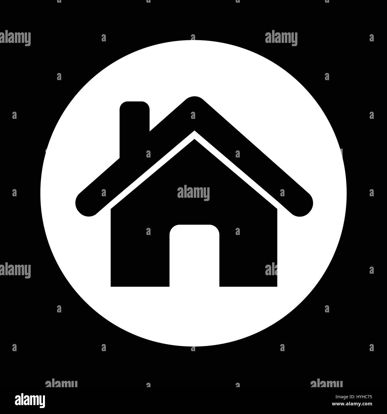 House icon in circle Stock Vector Image & Art - Alamy