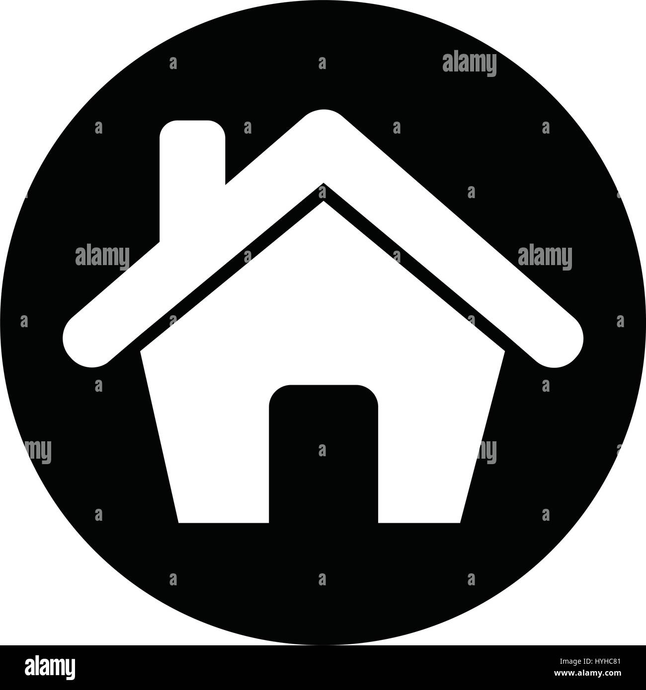 House icon in circle Stock Vector Image & Art - Alamy