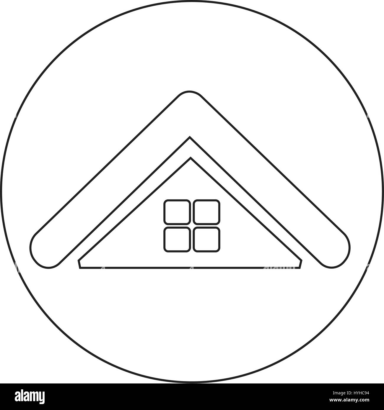 House icon in circle Stock Vector Image & Art - Alamy