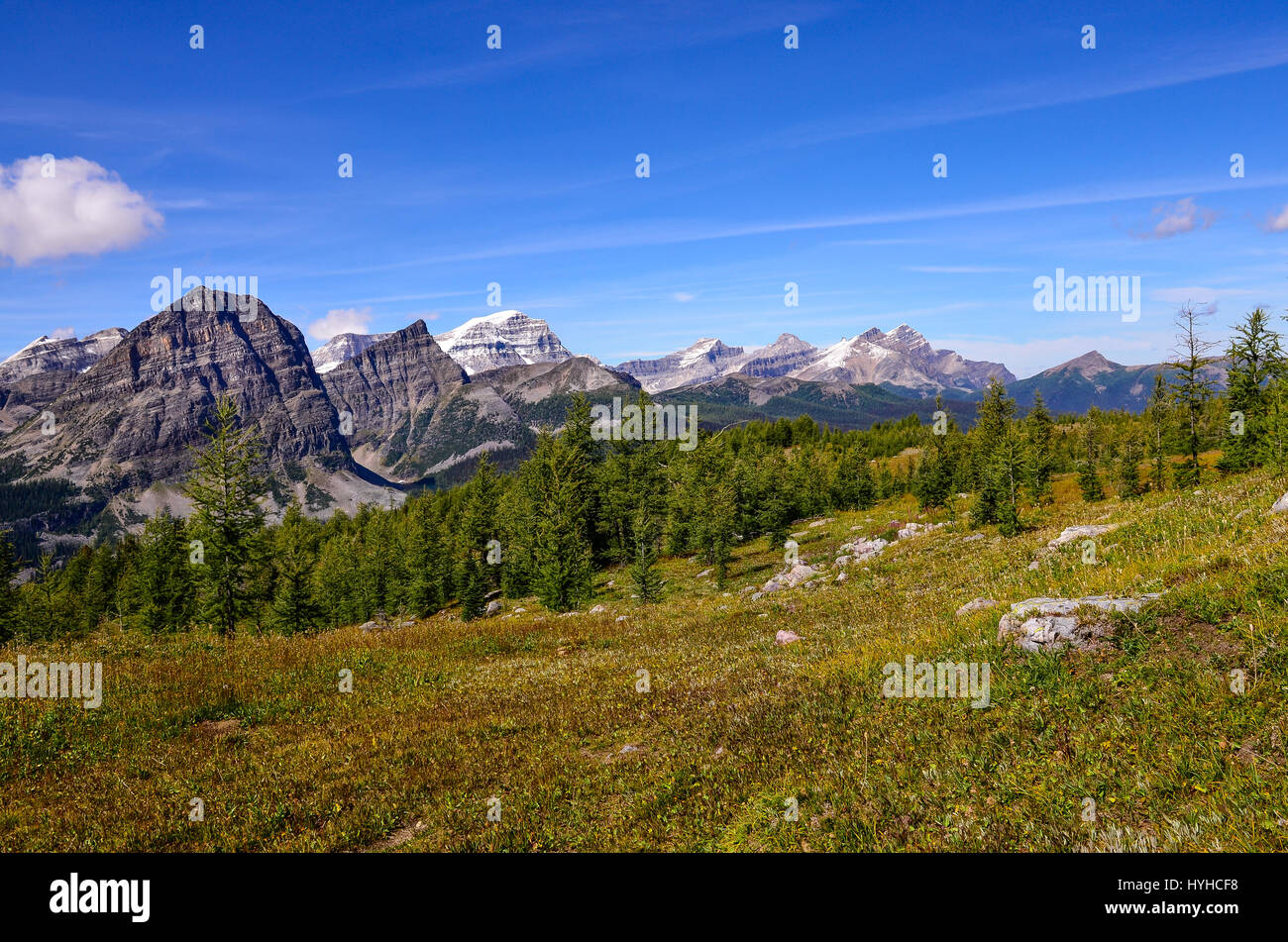 Landscape view of mountains in Banff national park near Egypt lake ...