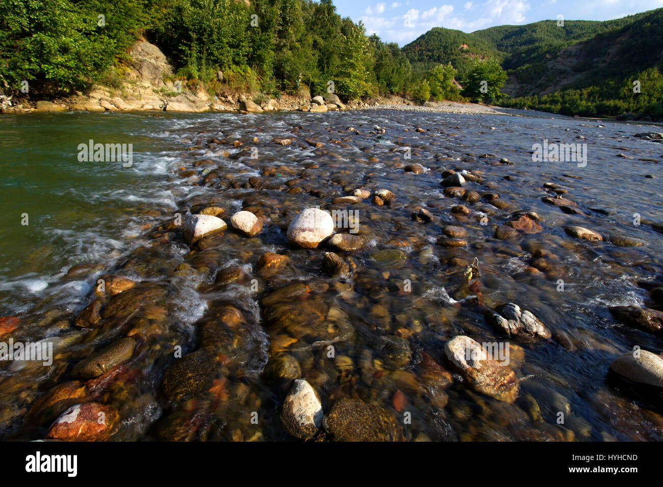 The valley of the Mati River in Albania Stock Photo - Alamy