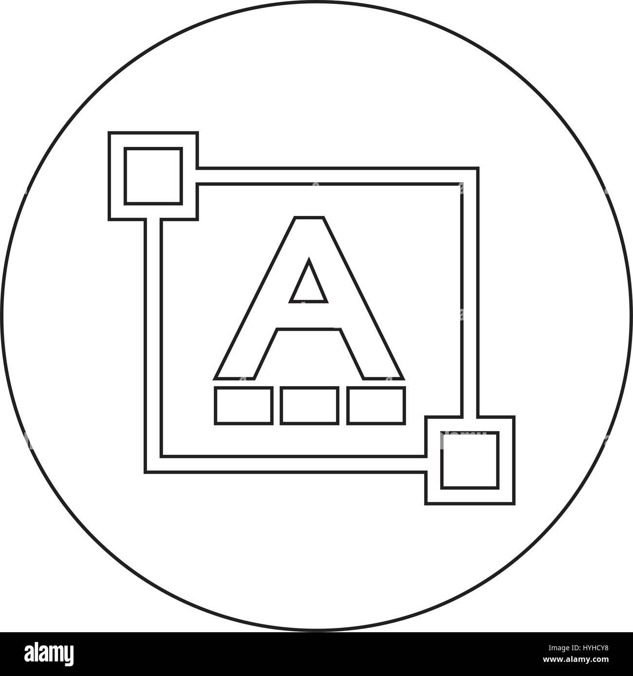 Text font edit letter icon Stock Vector Image & Art - Alamy