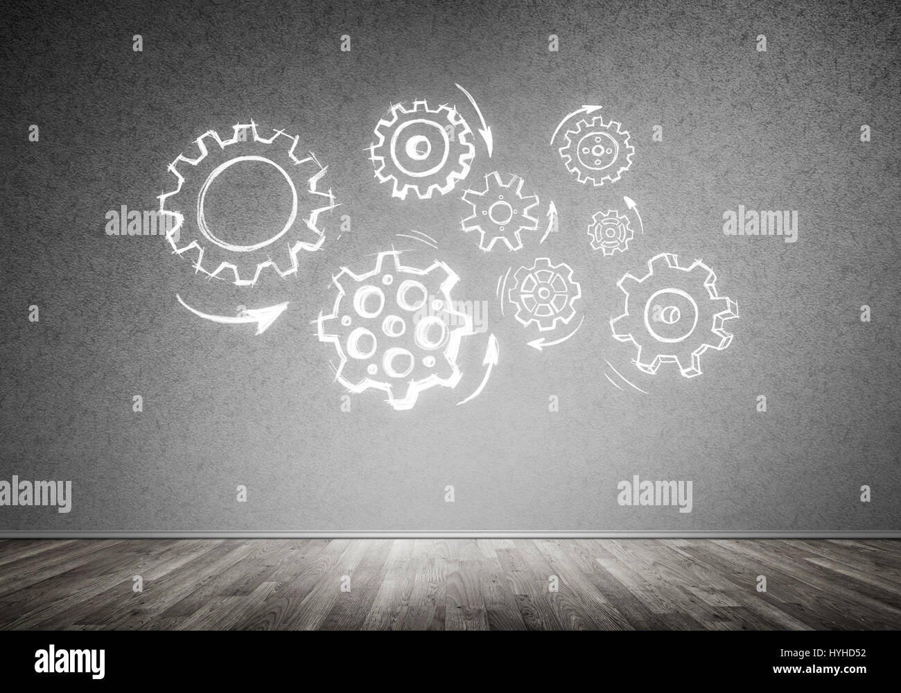 Gear mechanism as teamwork concept Stock Photo - Alamy