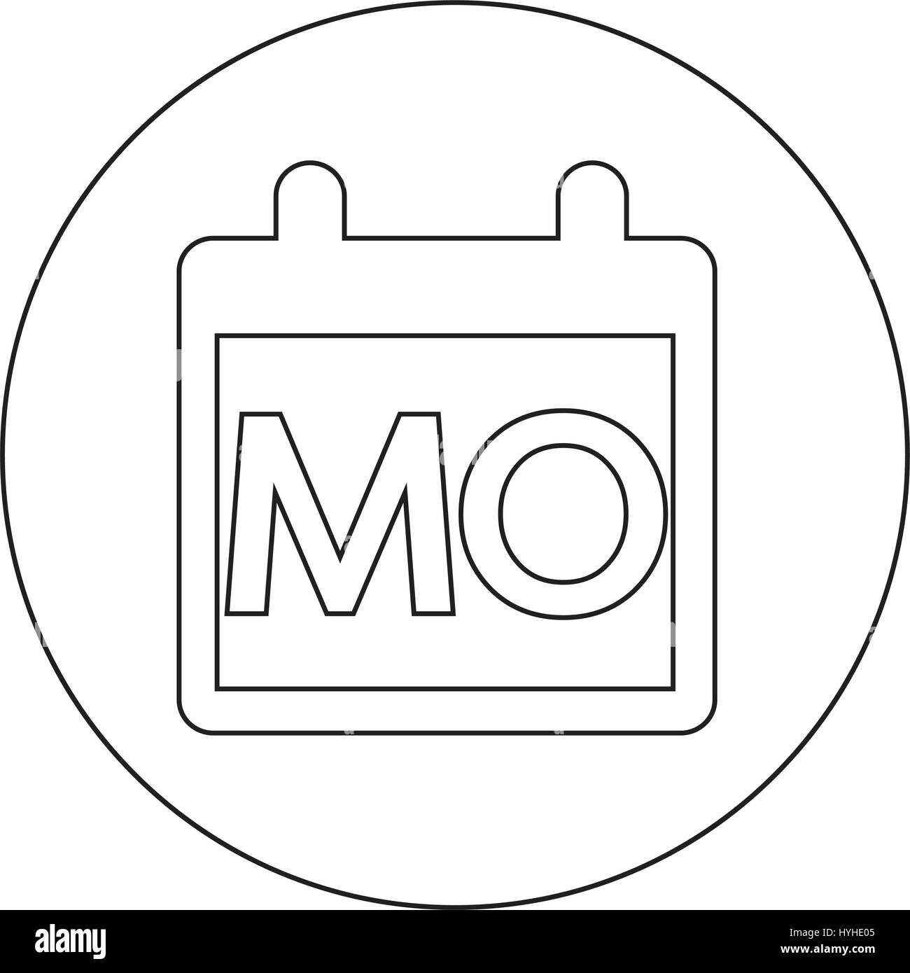 monday calendar Icon Stock Vector Image & Art - Alamy