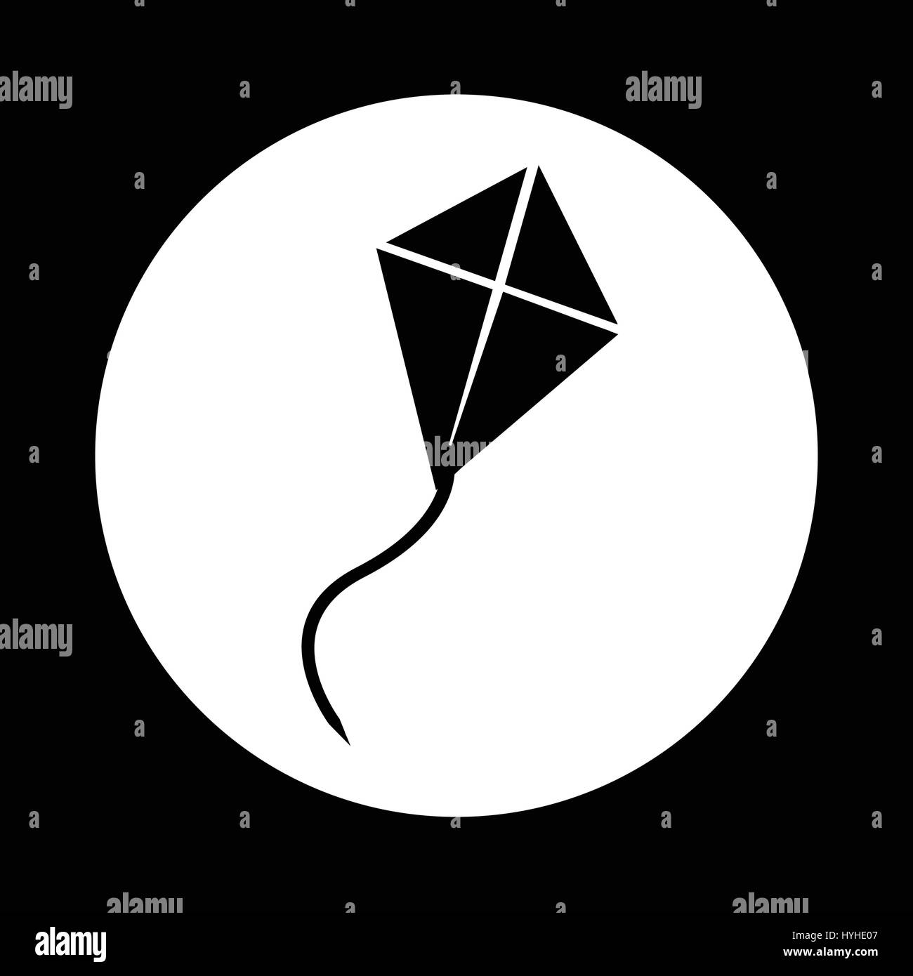 Kite cartoon icon Black and White Stock Photos & Images - Alamy