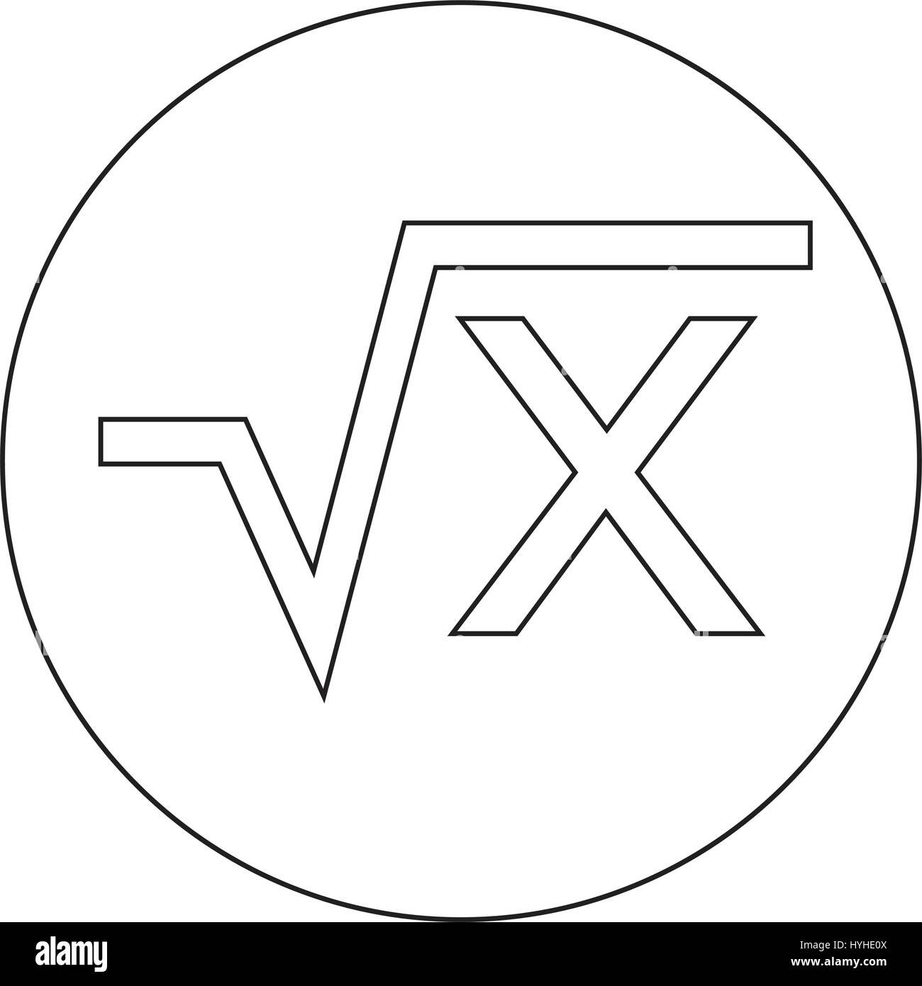 Square root sign Black and White Stock Photos & Images - Alamy