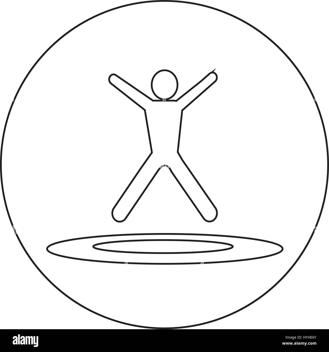 jumping Trampoline icon Stock Vector Image & Art - Alamy