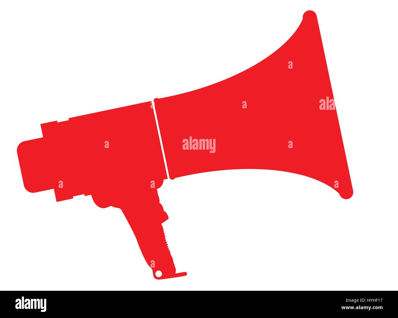 A red megaphone isolated over a white background Stock Vector Image ...