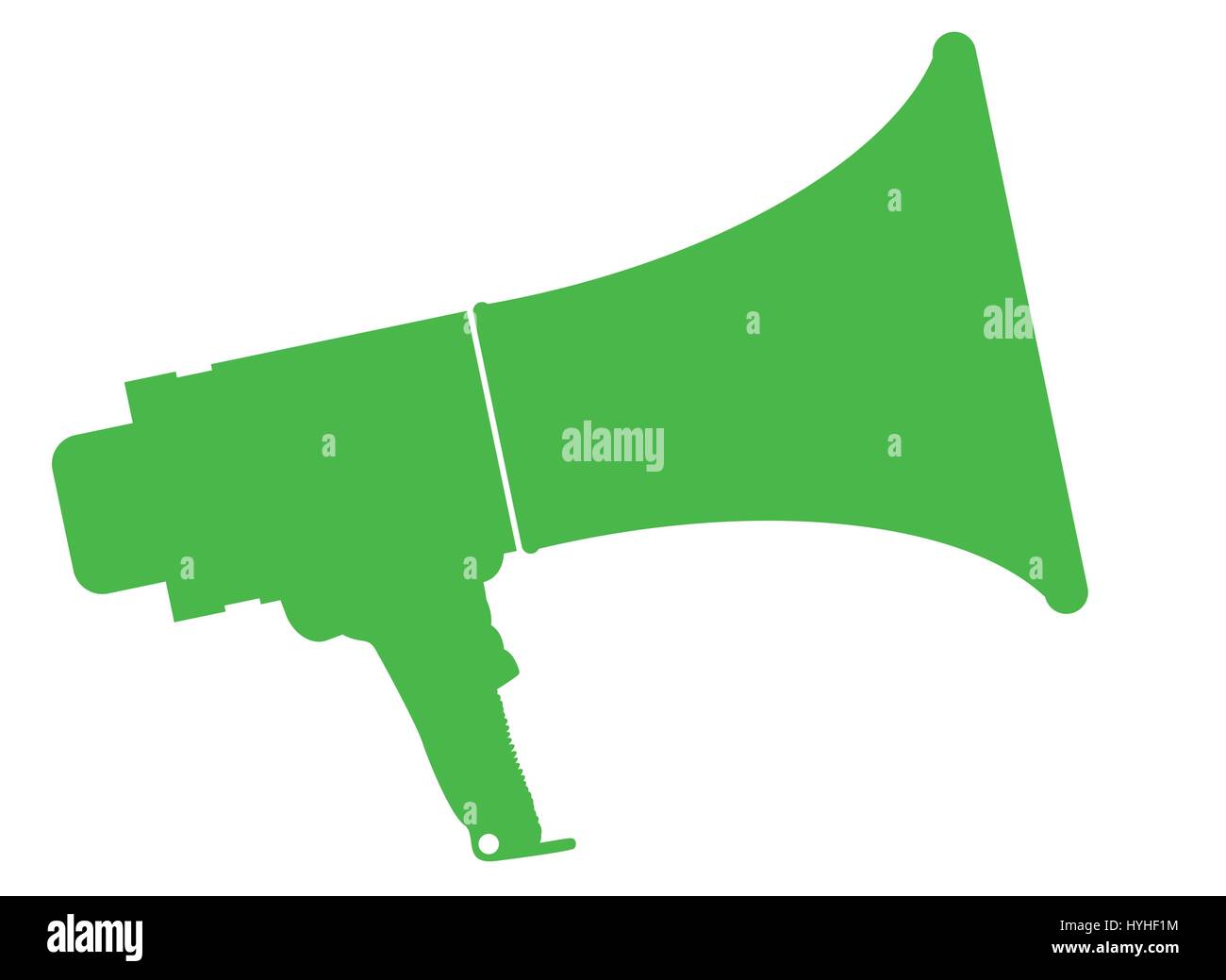 A green megaphone isolated over a white background Stock Vector Image ...