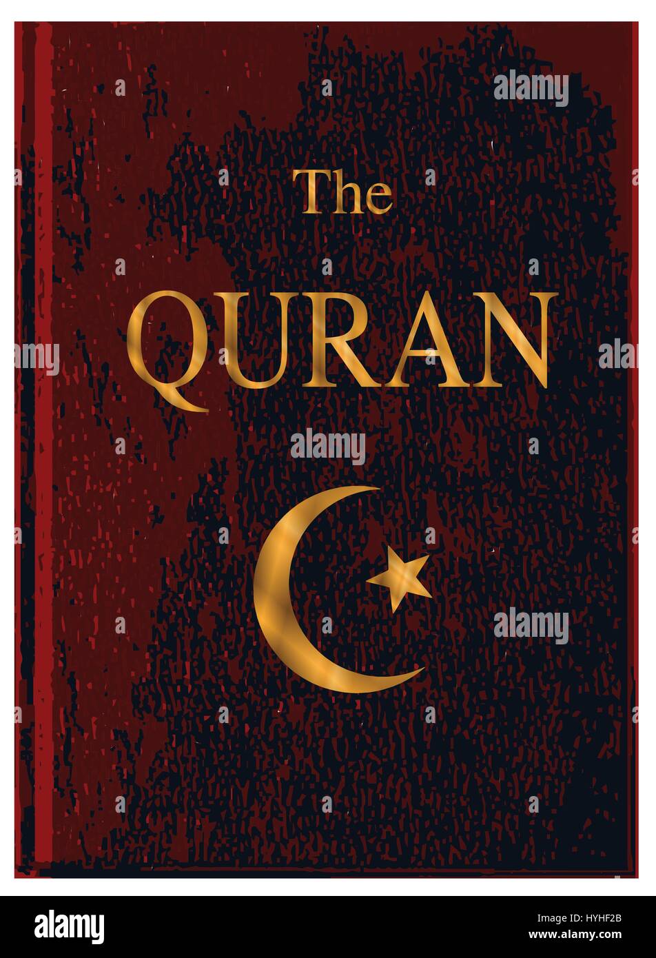 The front cover of The Quran over a white background Stock Vector Image ...