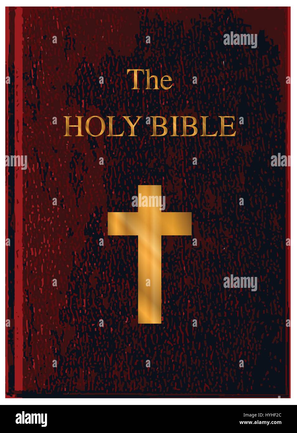 The front cover of The Holy Bible over a white background Stock Vector ...