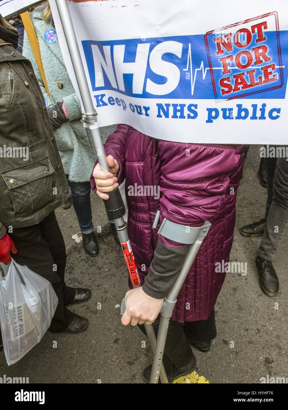Protesters take part in The People's Assembly NHS national ...