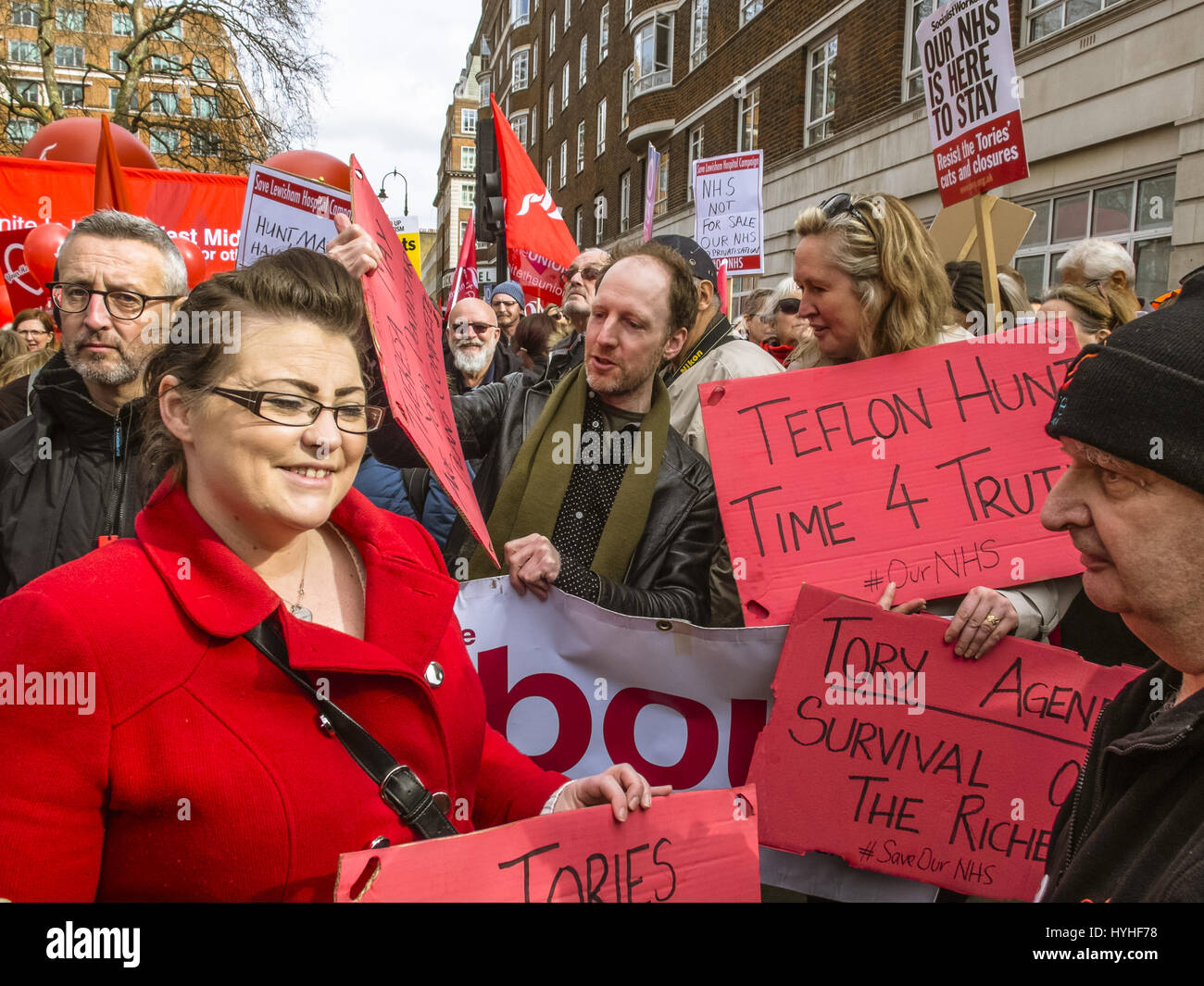 Protesters take part in The People's Assembly NHS national ...