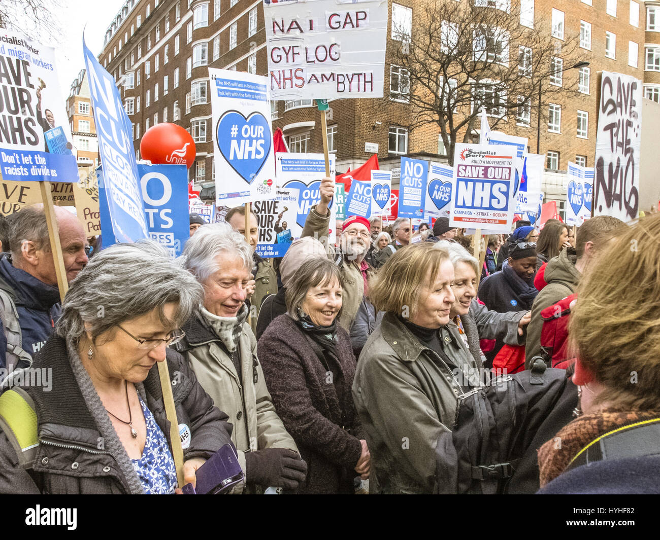 Protesters take part in The People's Assembly NHS national ...