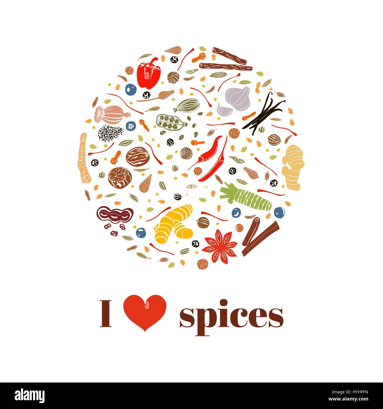 Spice love Stock Vector Images - Alamy