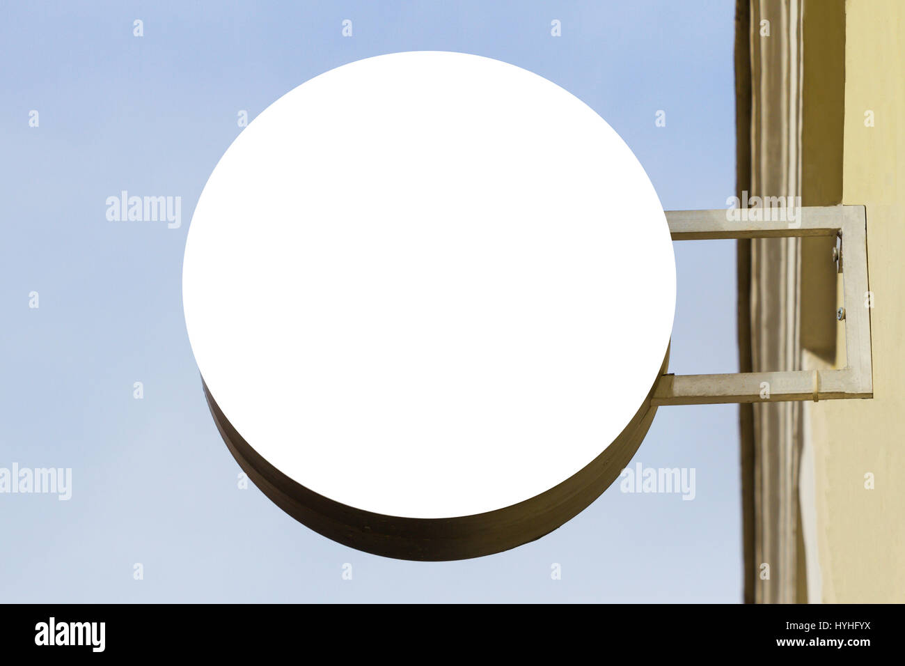 Signboard. Mock up. Round shape Stock Photo - Alamy