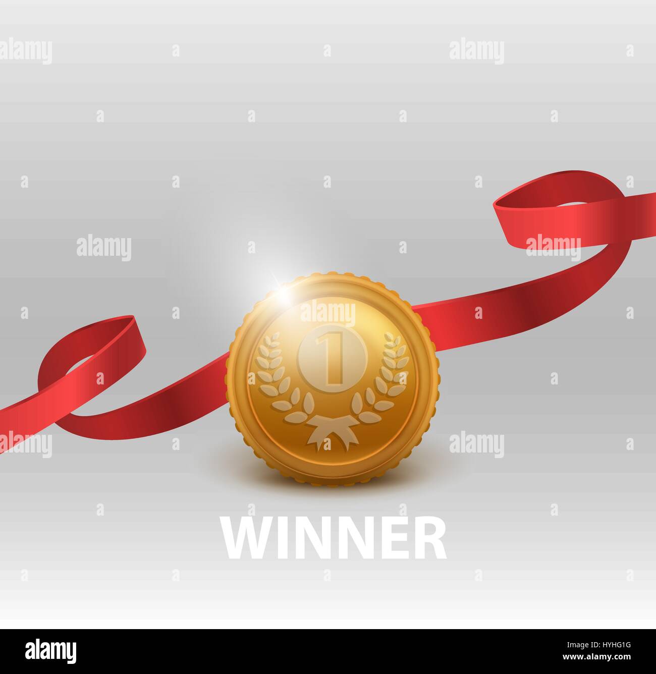 Gold medal for first place. Vector illustration Stock Vector Image ...