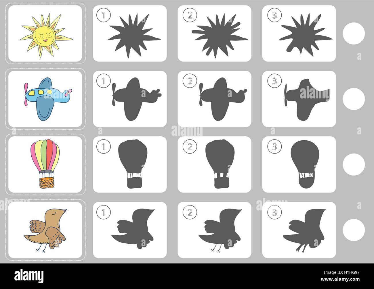 Match shadow - Worksheet for education Stock Vector Image & Art - Alamy
