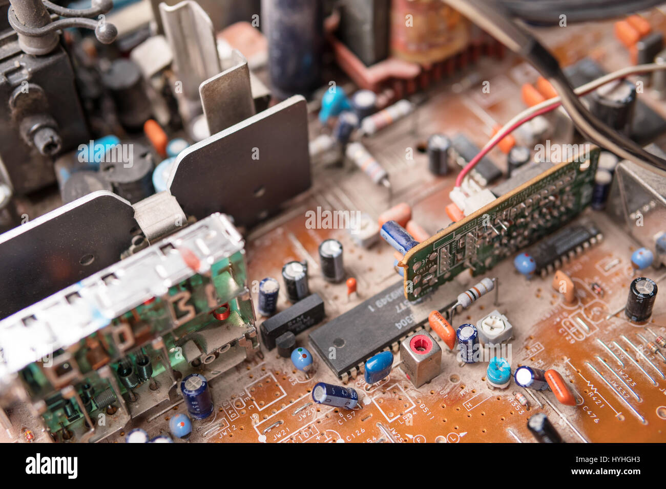 Electric board in dust Stock Photo - Alamy