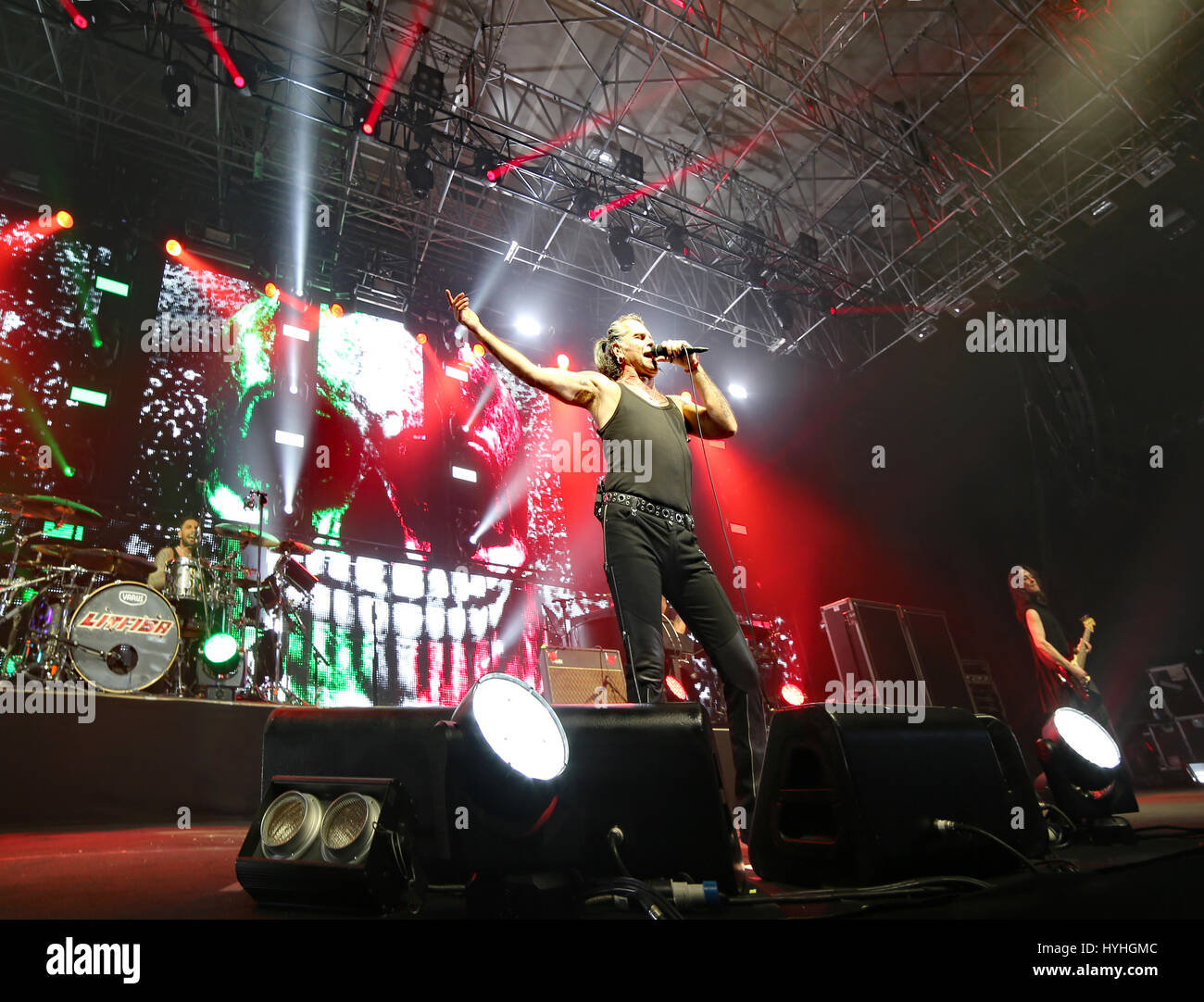 Padua Padova, PD, Italy - March 29, 2017: Litfiba Italian Rock Band on ...