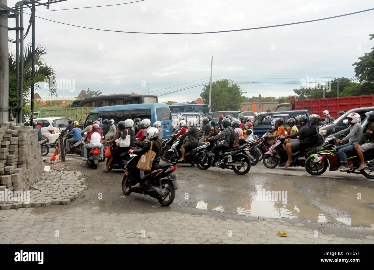 Road traffic in Indonesia Stock Photo - Alamy