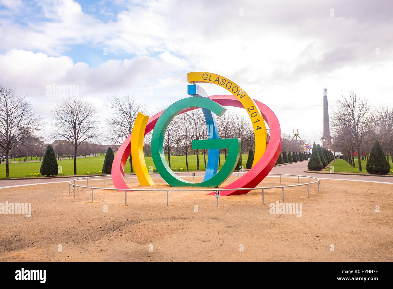 Glasgow Green the oldest public park in Glasgow Stock Photo - Alamy