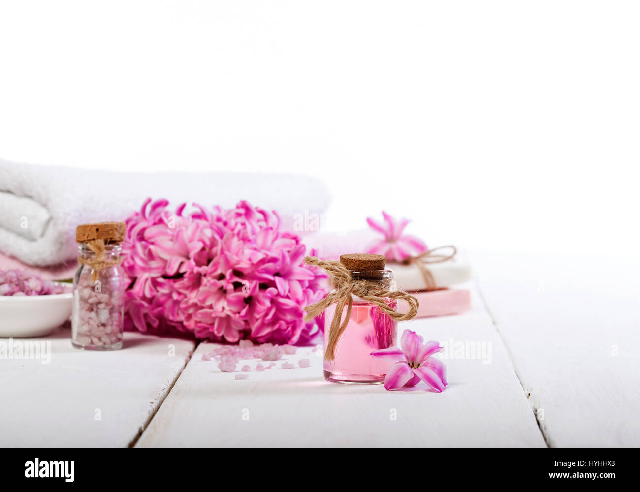 Spa background in the range of pink and white Stock Photo - Alamy