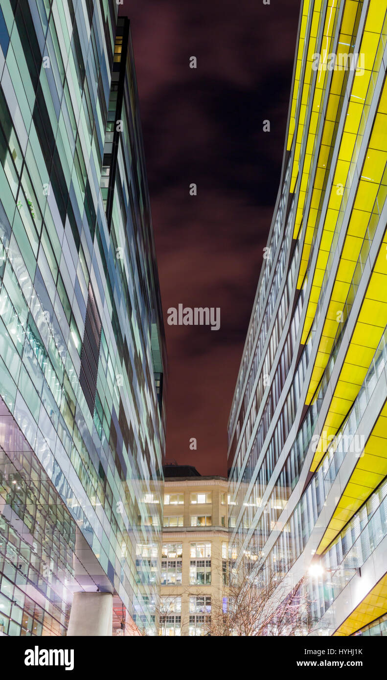 Abstract shot of two modern glass building facades Stock Photo - Alamy