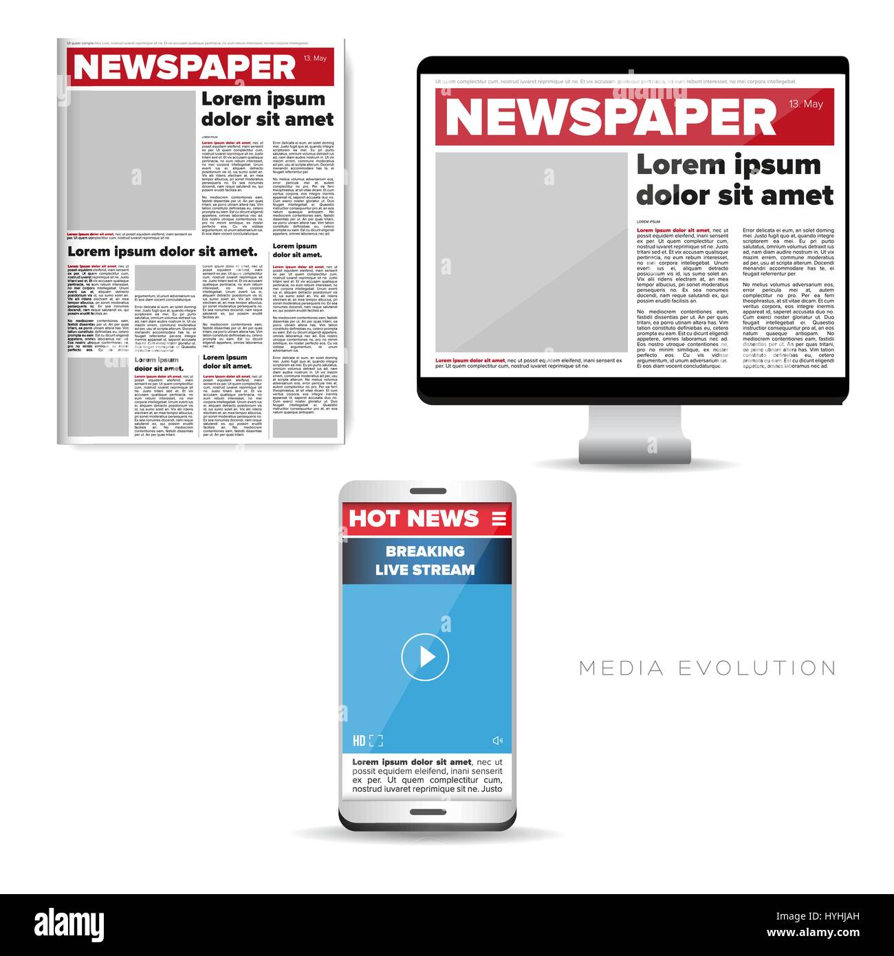 Newspaper display Stock Vector Images - Alamy
