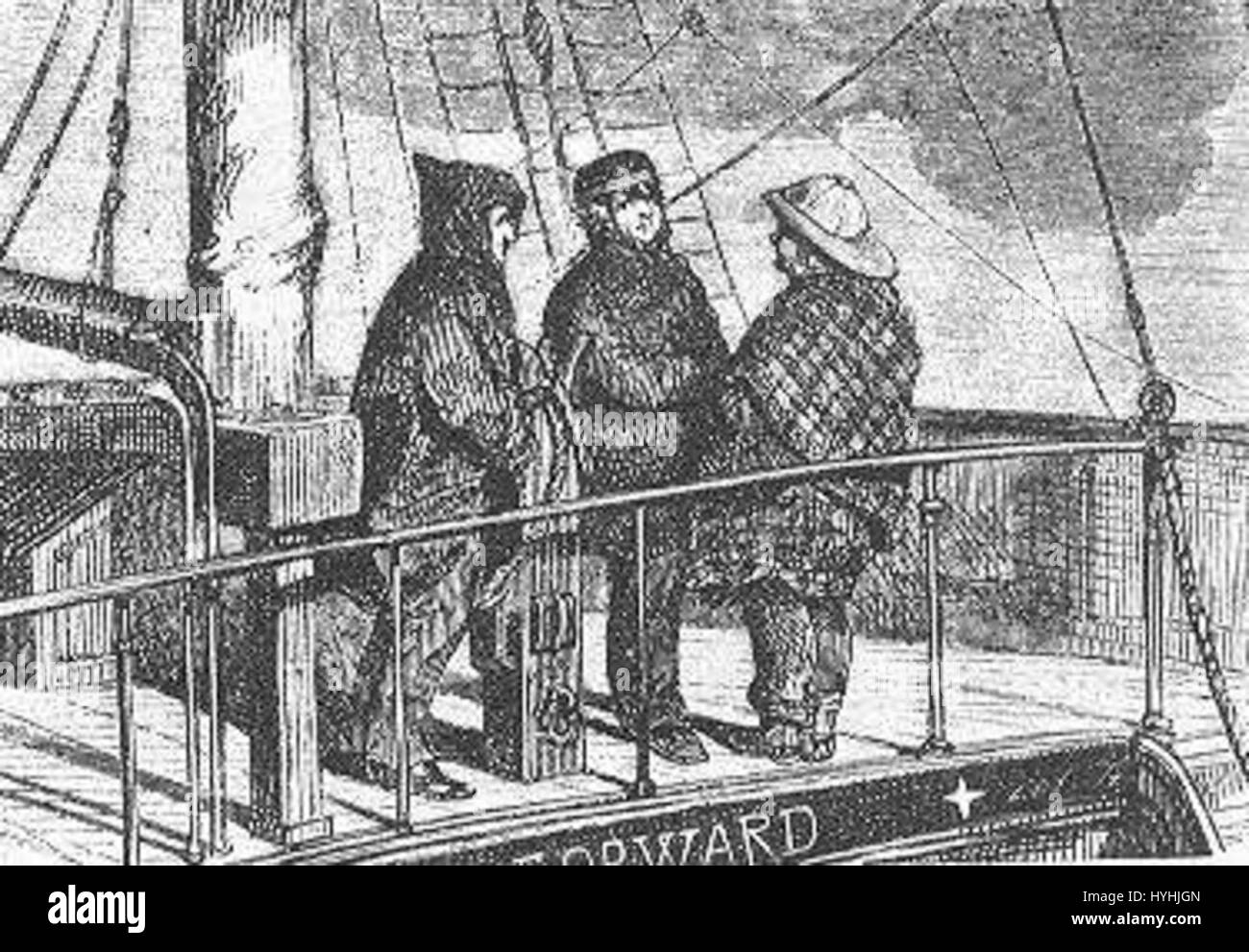 'The English at the North Pole' is a historical illustration by Riou ...