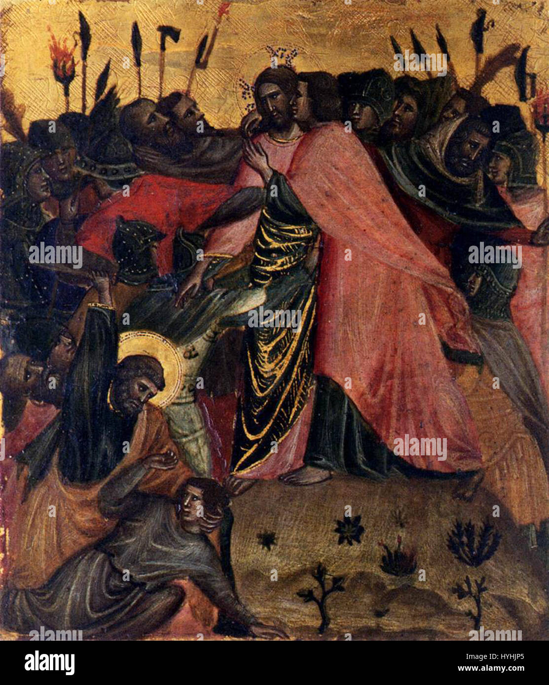 The 'Kiss of Judas' by an unknown 14th-century artist portrays the ...