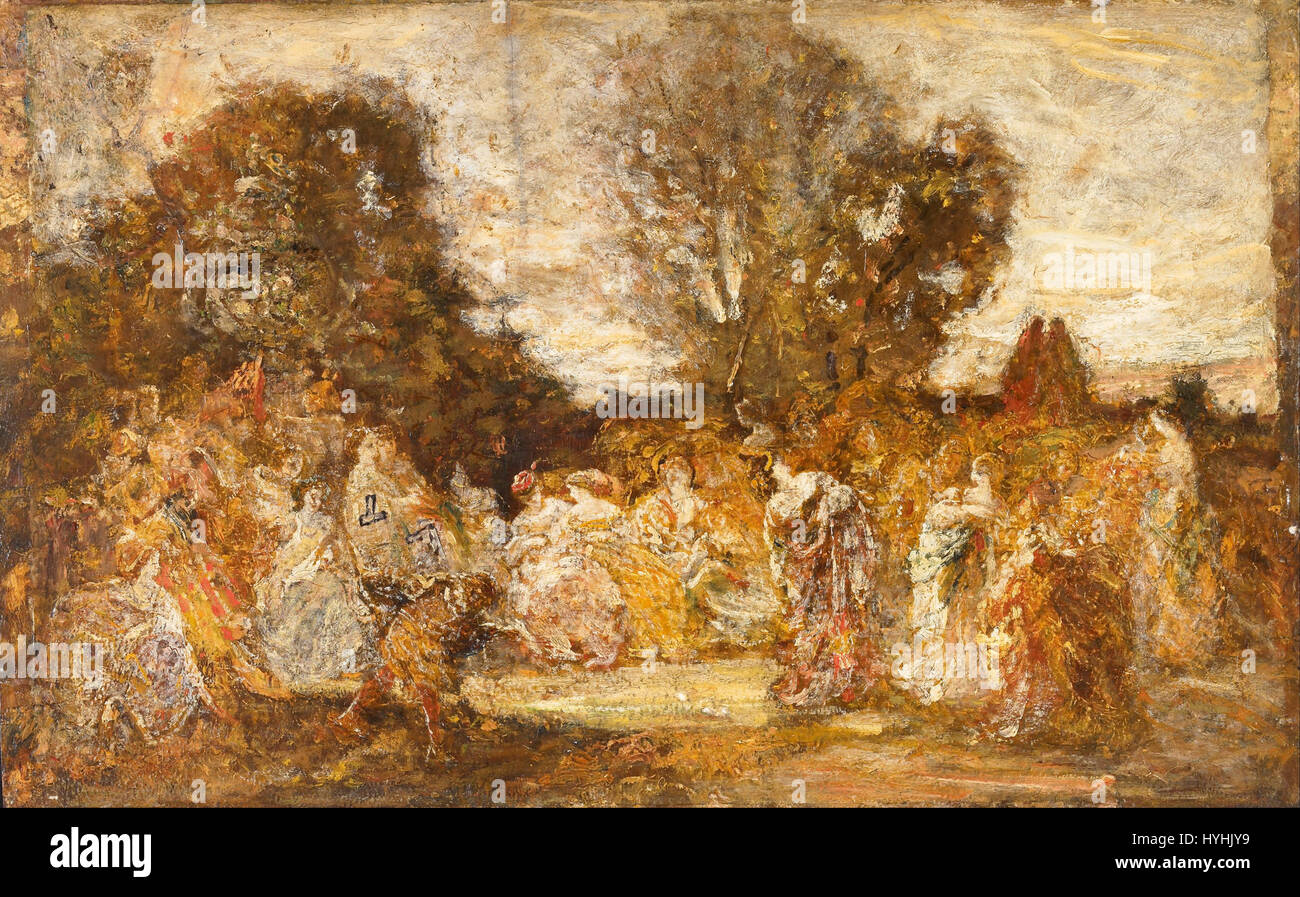 Adolphe Joseph Thomas Monticelli's painting ‘Ladies in a Garden ...