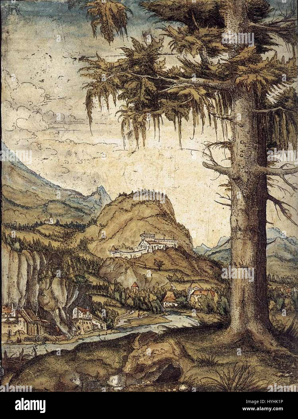Albrecht Altdorfer’s *Large Fir* painting demonstrates the artist's ...