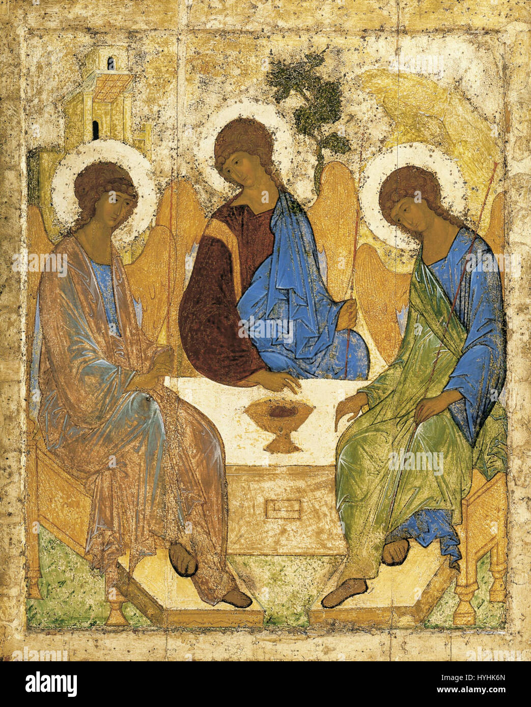 'The Trinity' by Andrei Rublev, painted around 1410, is a key example ...
