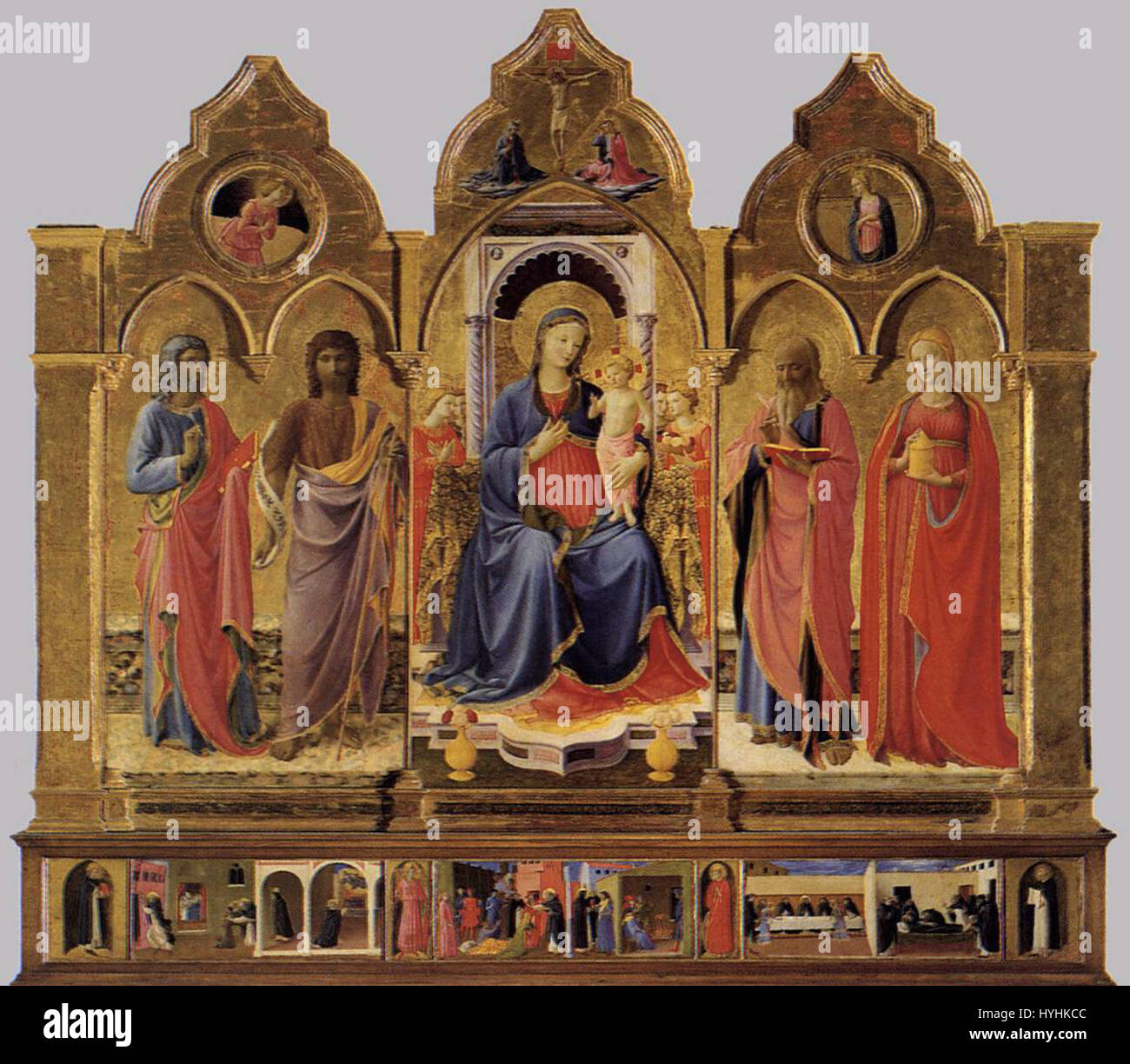 The 'Cortona Polyptych' by Fra Angelico is a Renaissance altarpiece composed of multiple panels ...