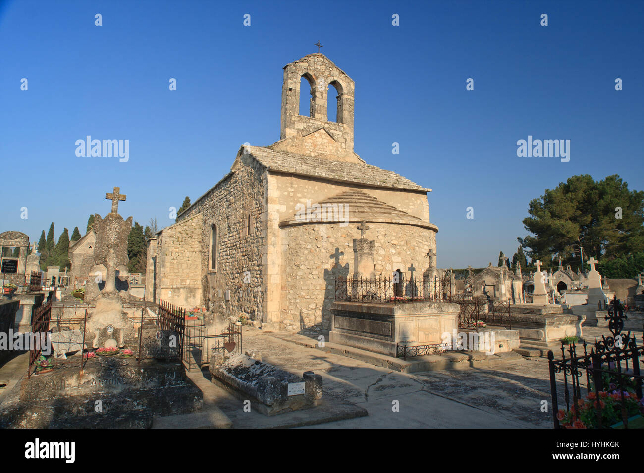 France, Bouches du Rhone, Saint Andiol, romanesque chapel of the ...
