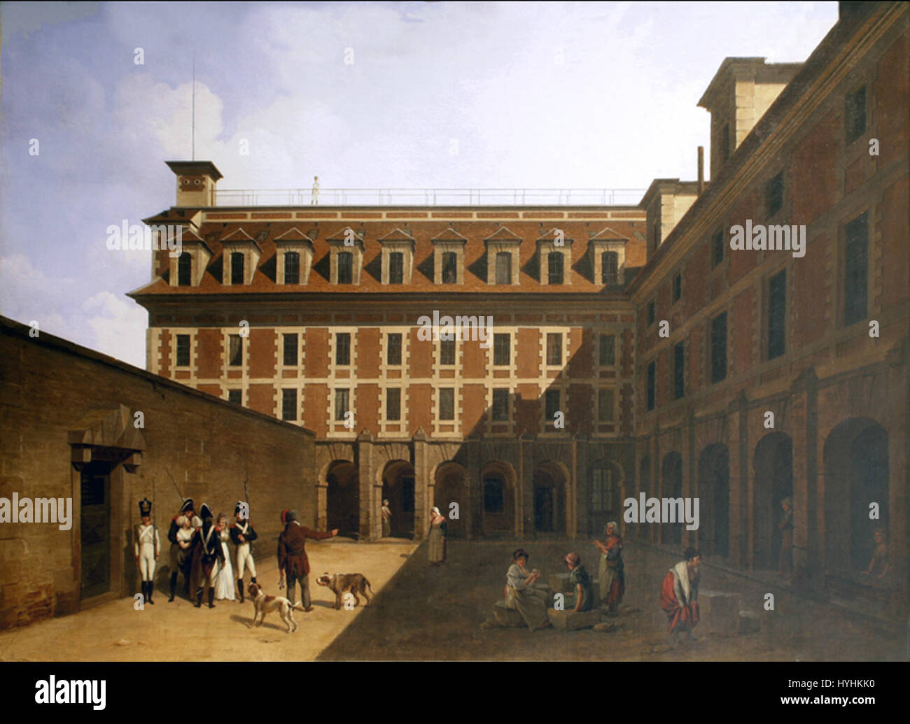 The 'Prison des Madelonnettes, 1805' by Louis-Leopold Boilly depicts ...