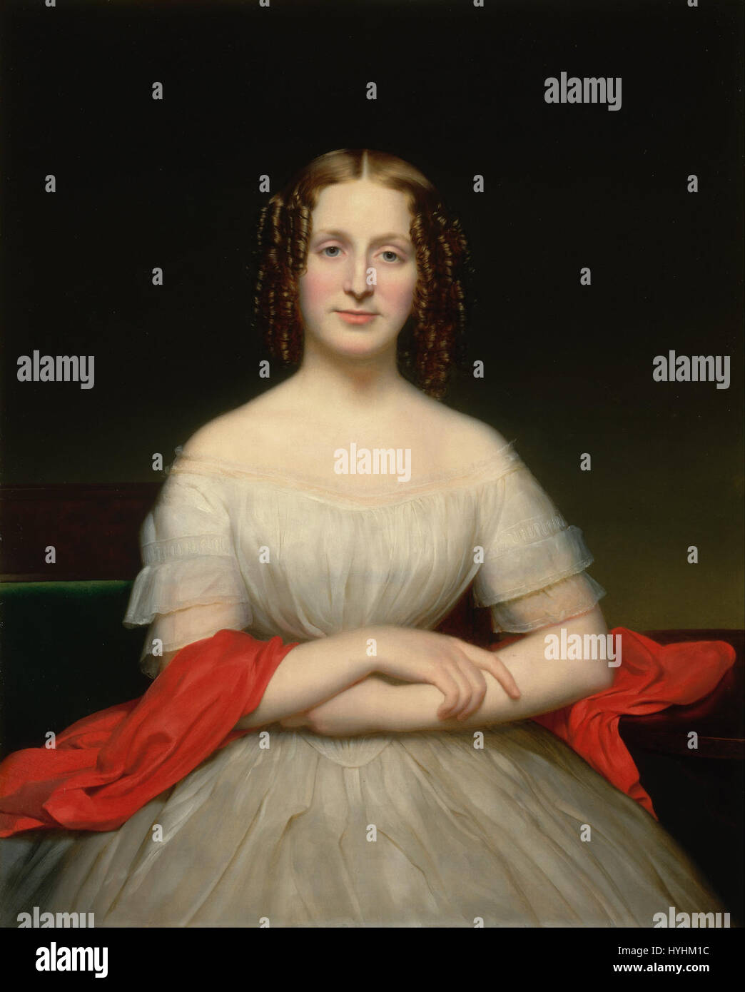 This portrait by Charles Cromwell Ingham depicts Fidelia Marshall ...