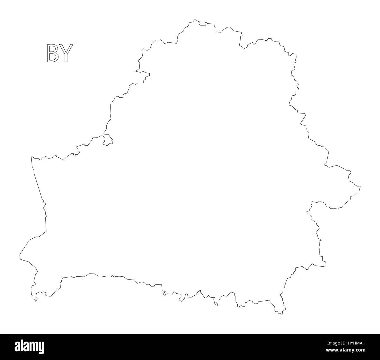 Belarus outline silhouette map illustration Stock Vector Image & Art ...