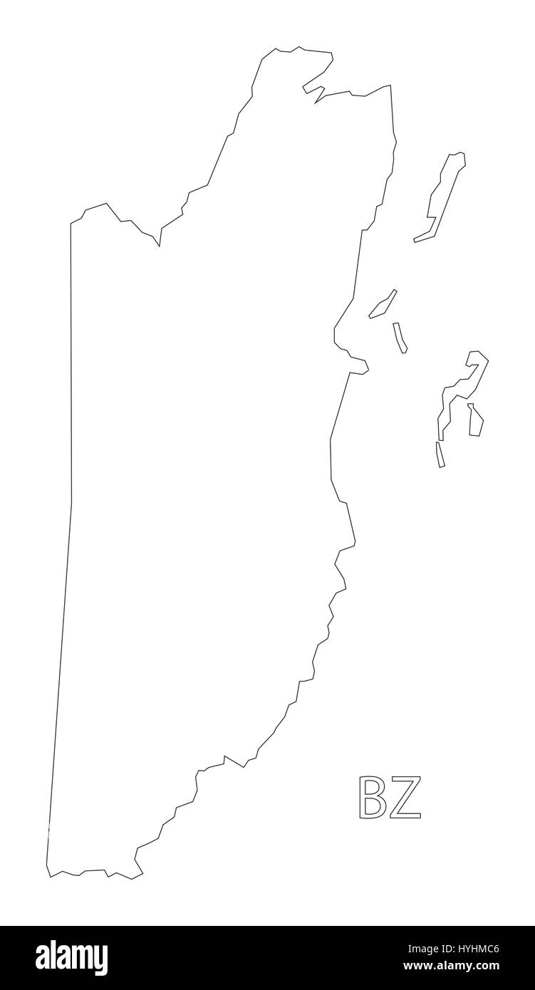 Vector map belize isolated Stock Vector Images - Alamy