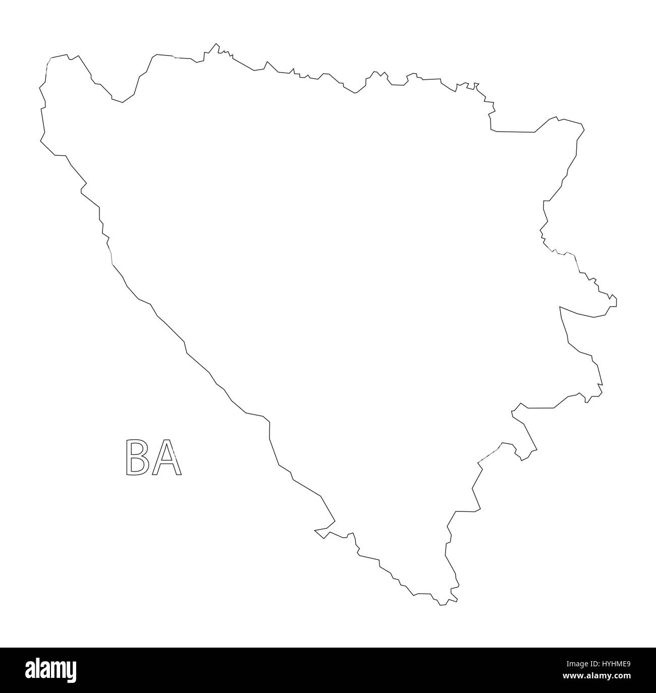 Bosnia Herzegovina Map Vector Stock Photos & Bosnia Herzegovina Map ...